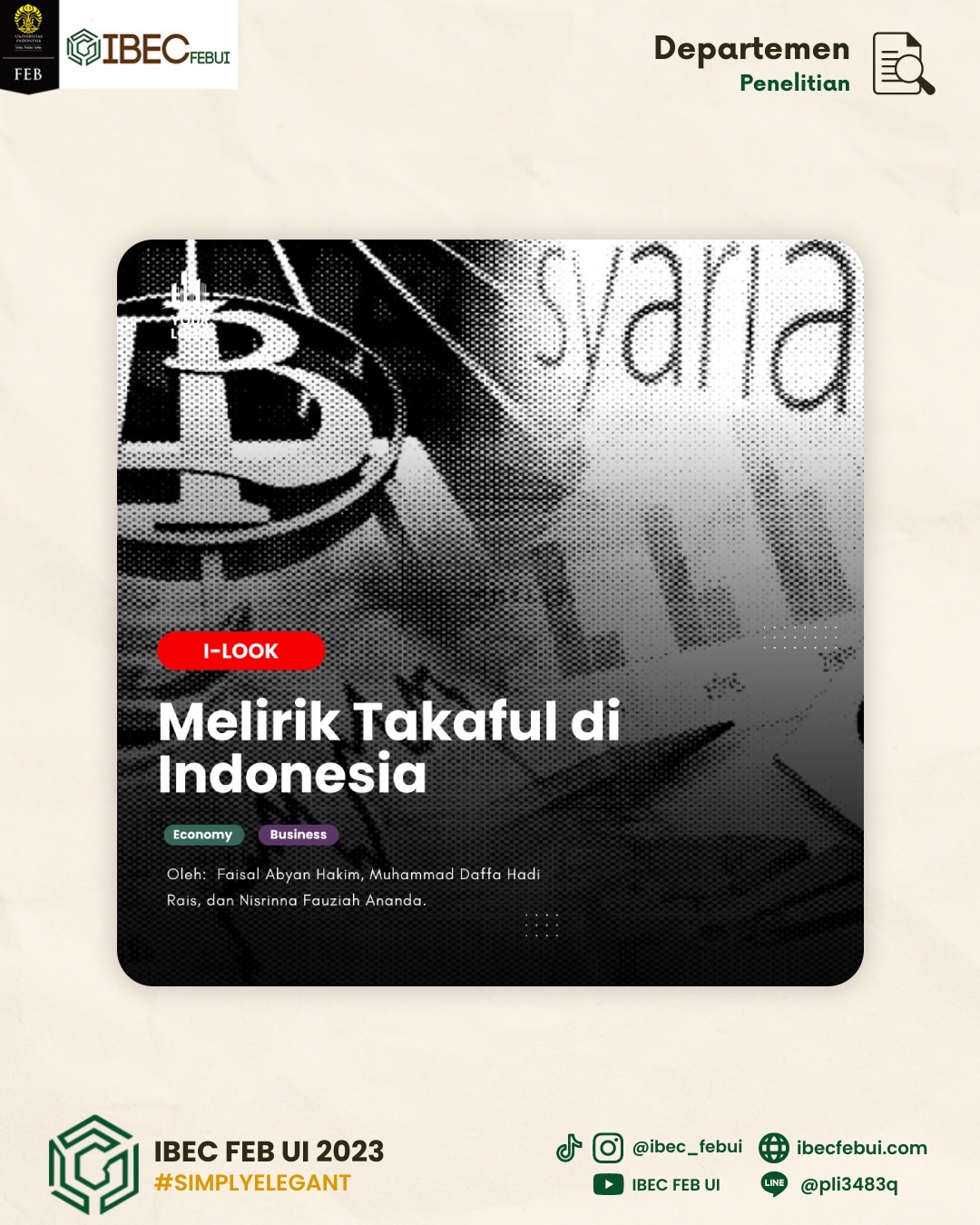 Melirik Tafakul di Indonesia - IBEC FEB UI