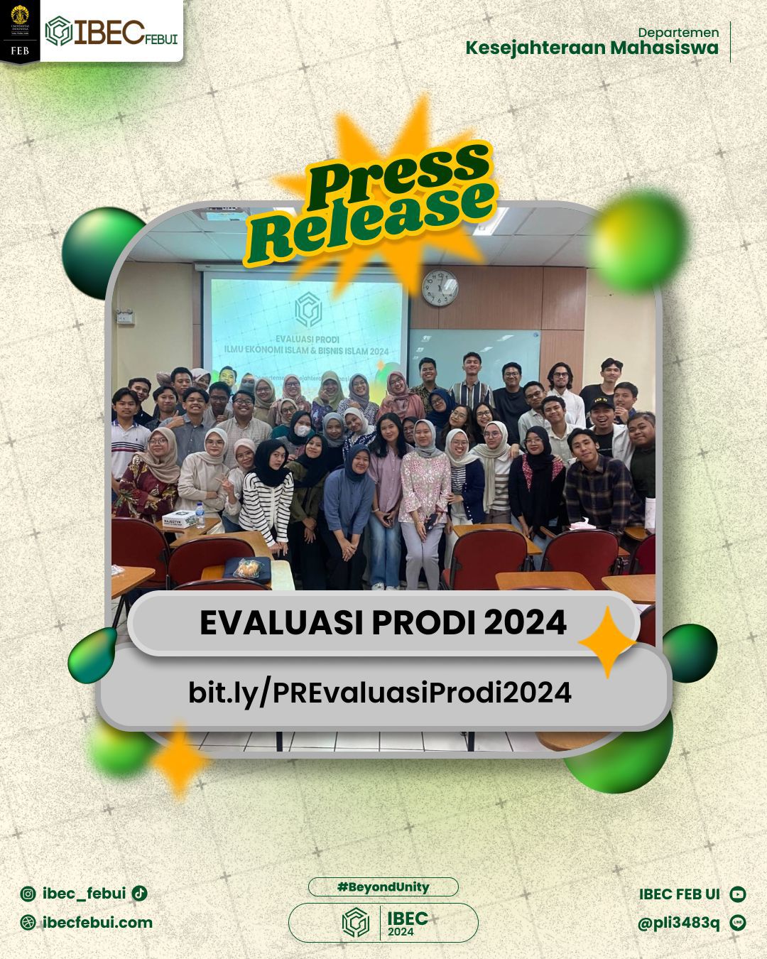 PRESS RELEASE EVALUASI PRODI 2024 - IBEC FEB UI